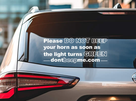 Please Don’t BEEP Me – Window Decal – DON'T BEEP ME